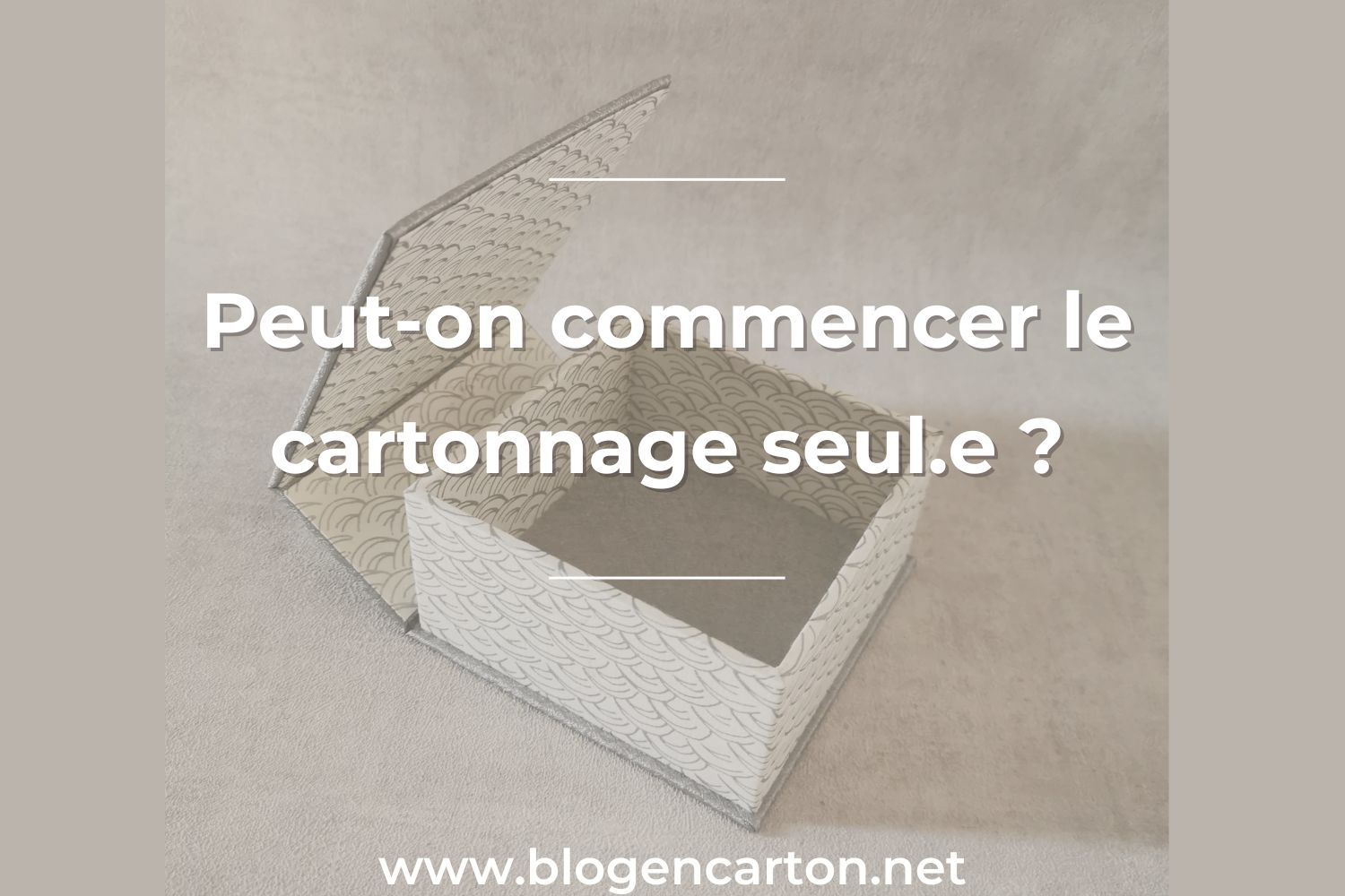 Est-ce que je peux commencer le cartonnage toute seule ? - Cartonnage ...